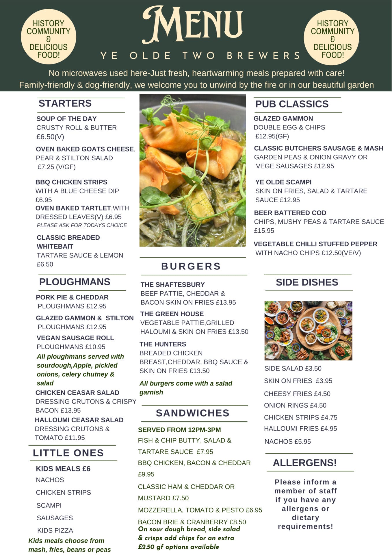 Menu - Ye Olde Two Brewers