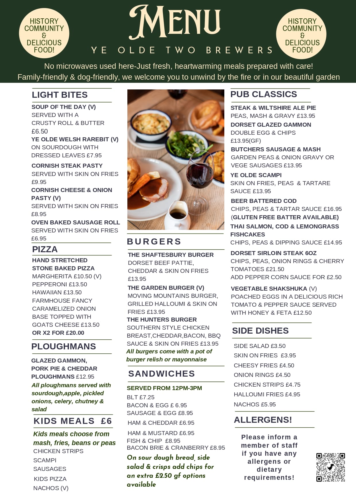 Menu - Ye Olde Two Brewers